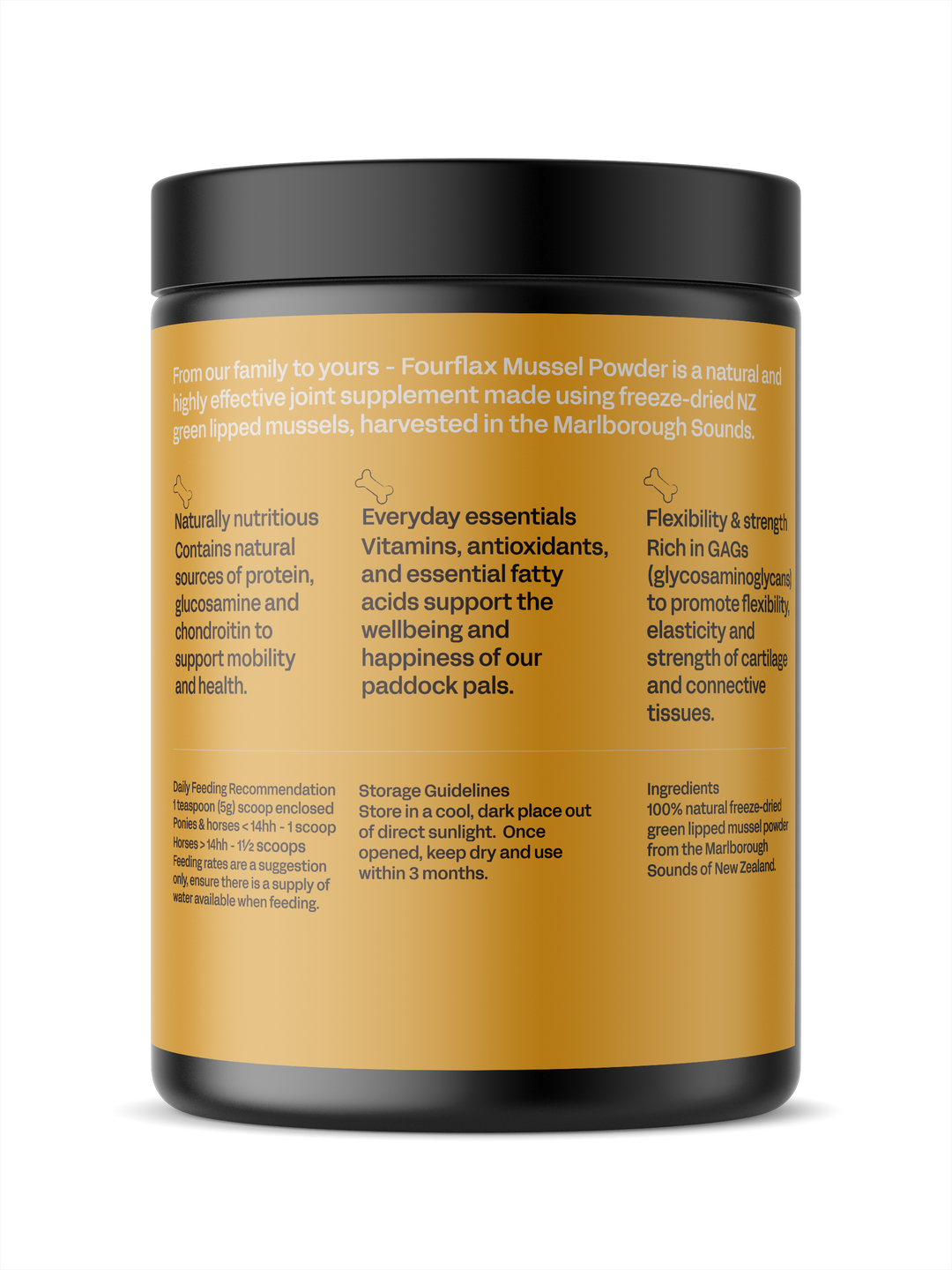 Equine Mussel Powder - NZ Green Lipped Mussel Powder for Horses – Fourflax